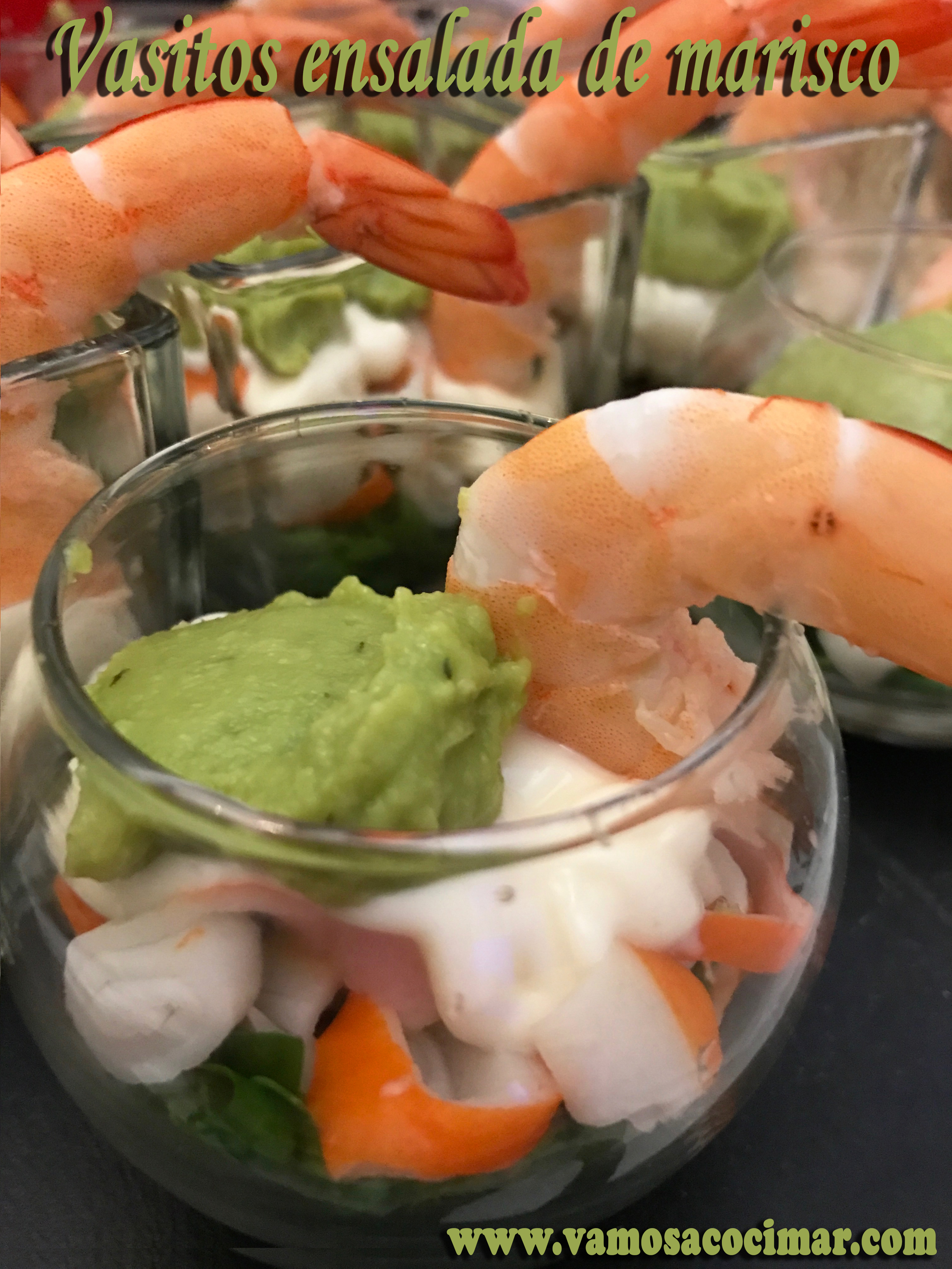 Vasitos con ensalada de marisco - Vamos a CociMar